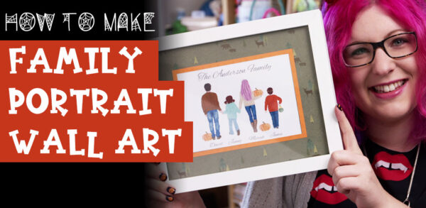 Make Personalized Family Portrait Wall Art for Fall - Craft with Sarah