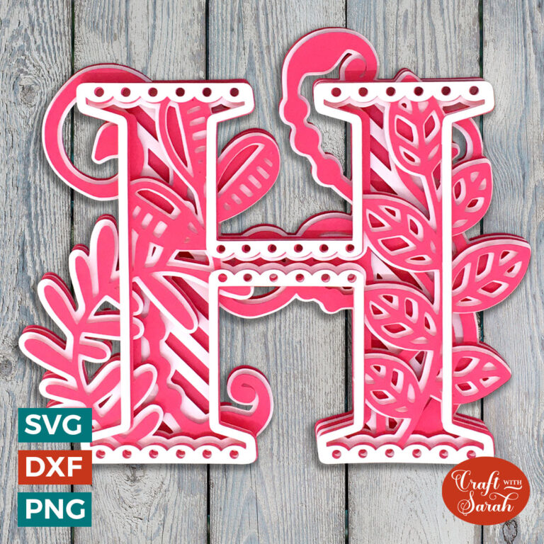 Letter H Alphabet SVG - Craft with Sarah