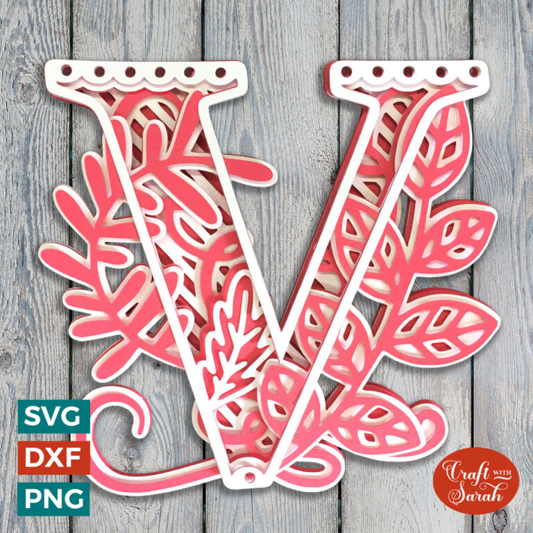 Letter V Alphabet SVG - Craft with Sarah