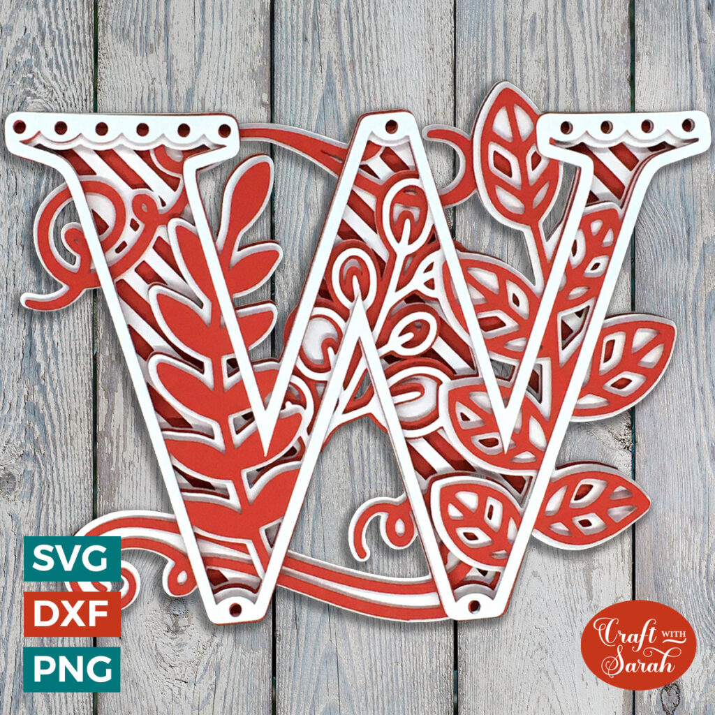 Letter W Alphabet SVG - Craft with Sarah