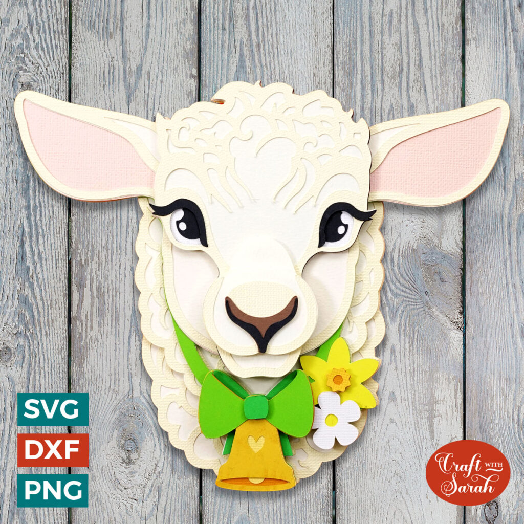Lamb Head SVG - Craft with Sarah