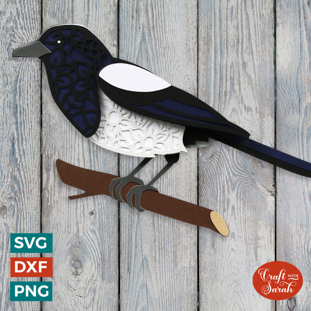 Magpie SVG - Craft with Sarah