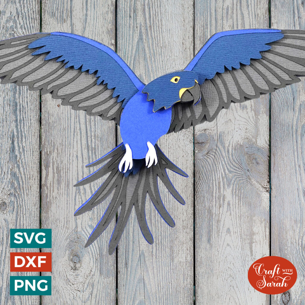 Hyacinth Macaw SVG - Craft with Sarah
