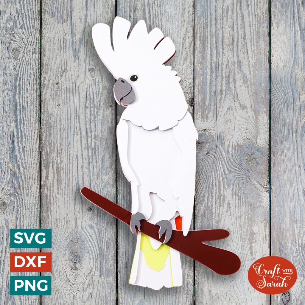 Umbrella Cockatoo SVG - Craft with Sarah