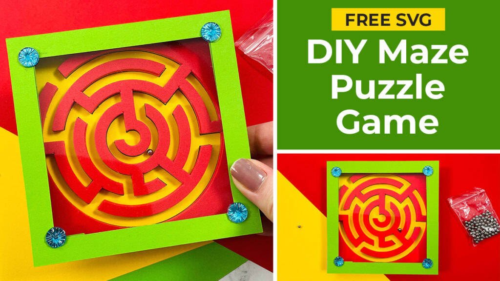 DIY Maze Puzzle Game 🤩 Make A Ball Bearing Maze Game - Craft with Sarah