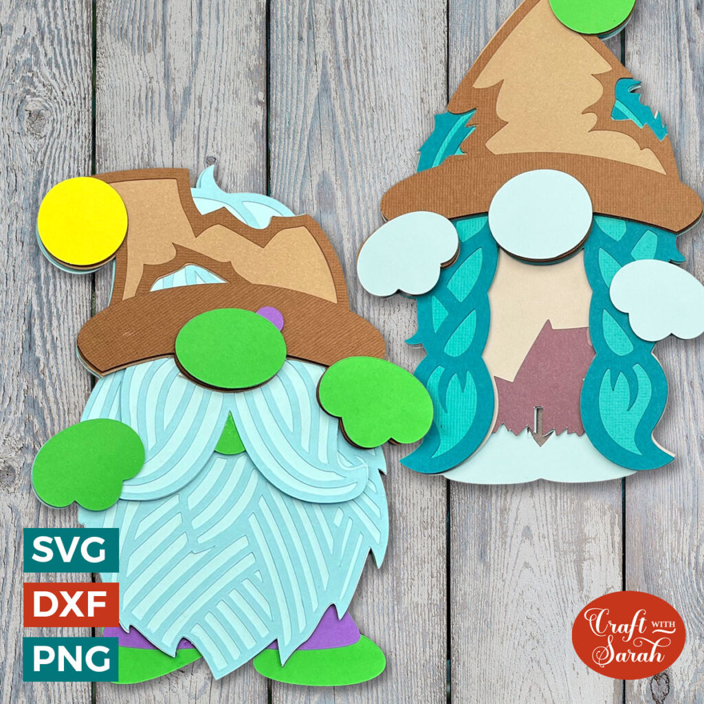 Pair of Zombie Gnomes - Craft with Sarah