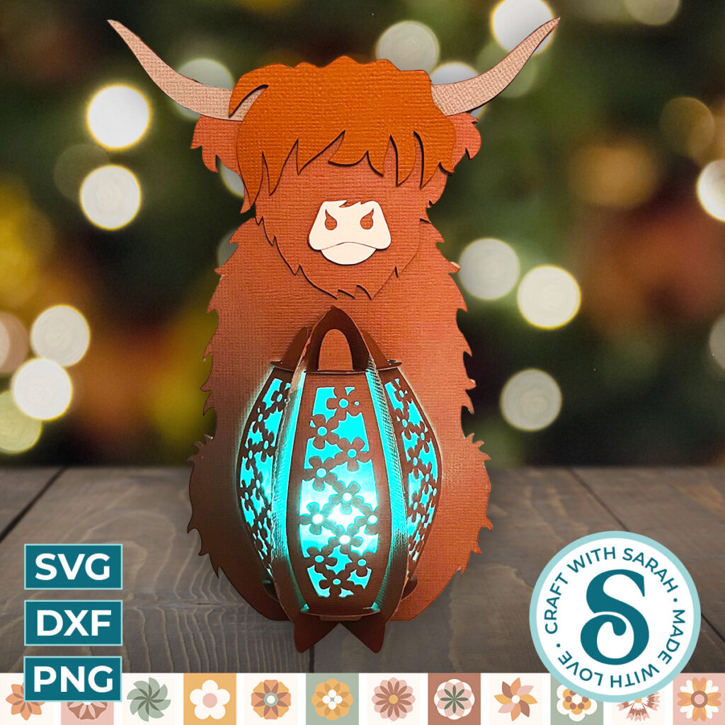 Highland Cow Lantern - Craft with Sarah