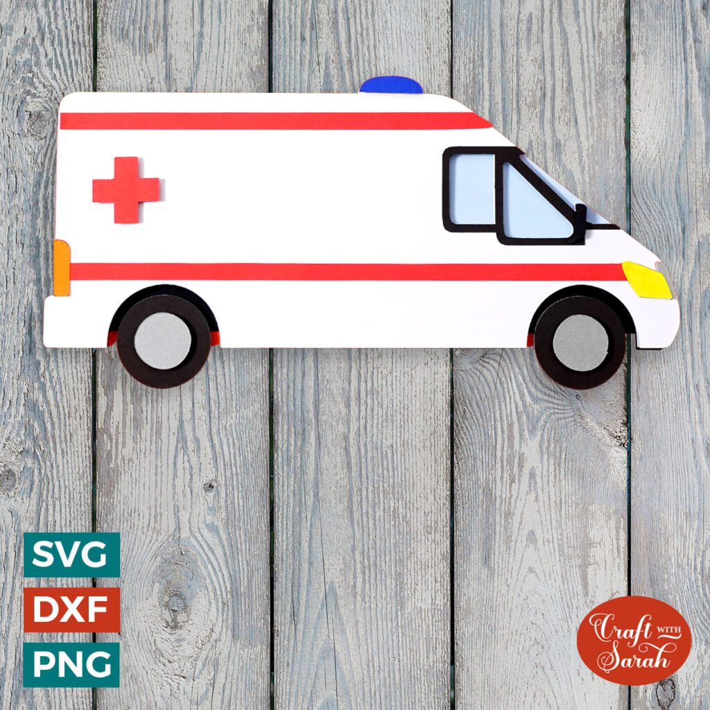 Ambulance SVG - Craft with Sarah
