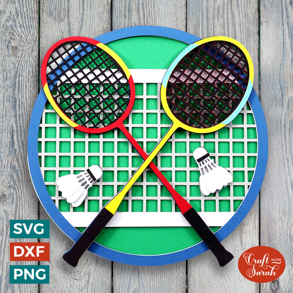 Badminton SVG - Craft with Sarah