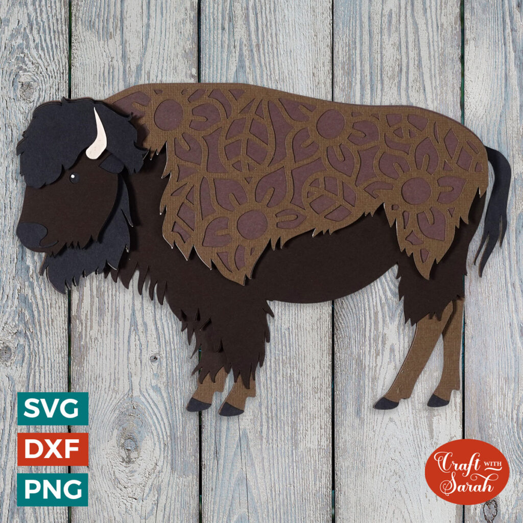 Bison SVG - Craft with Sarah