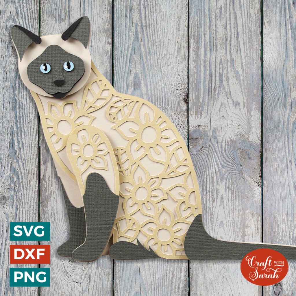 Siamese Cat SVG - Craft with Sarah