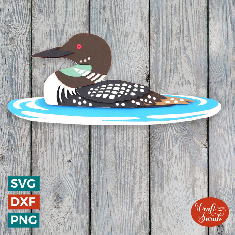 Common Loon Bird SVG - Craft with Sarah