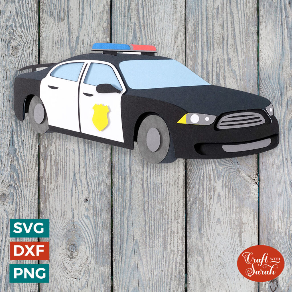 Police Car SVG - Craft with Sarah