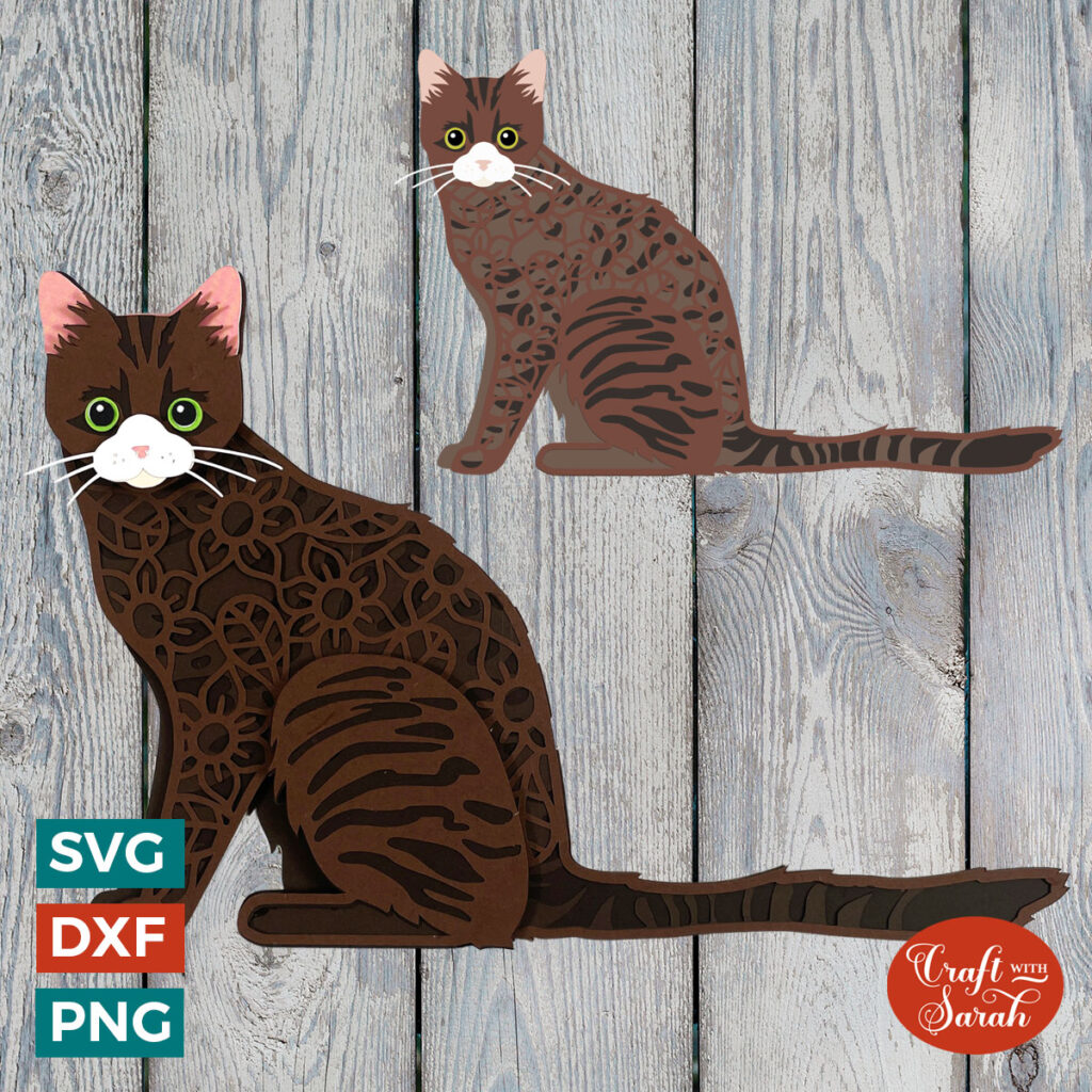 Tabby Cat SVG - Craft with Sarah