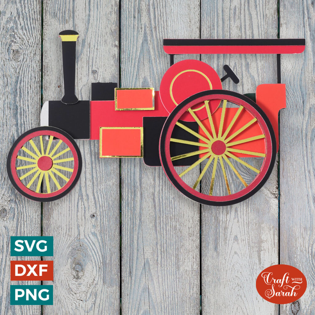Traction Engine SVG - Craft with Sarah