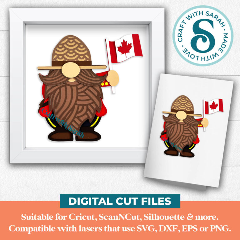 Canada Day Gnome SVG - Male - Craft with Sarah