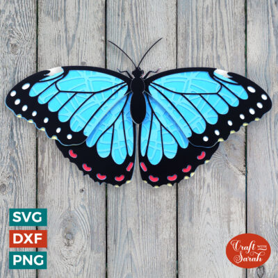 Blue Morpho Butterfly SVG - Craft with Sarah