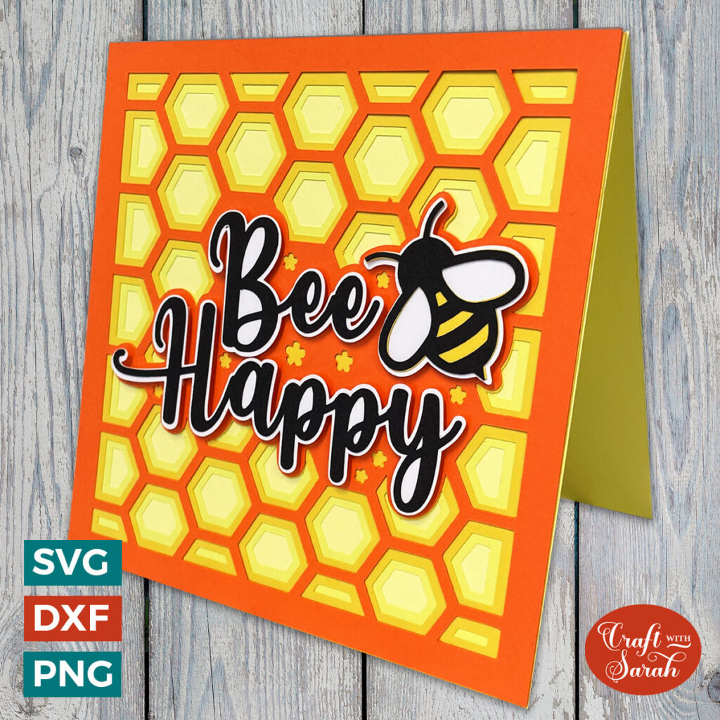 Bee Happy Greetings Card - Craft with Sarah