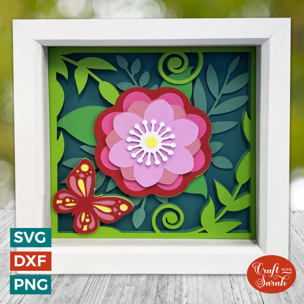 Flower & Butterfly Shadow Box - Craft with Sarah