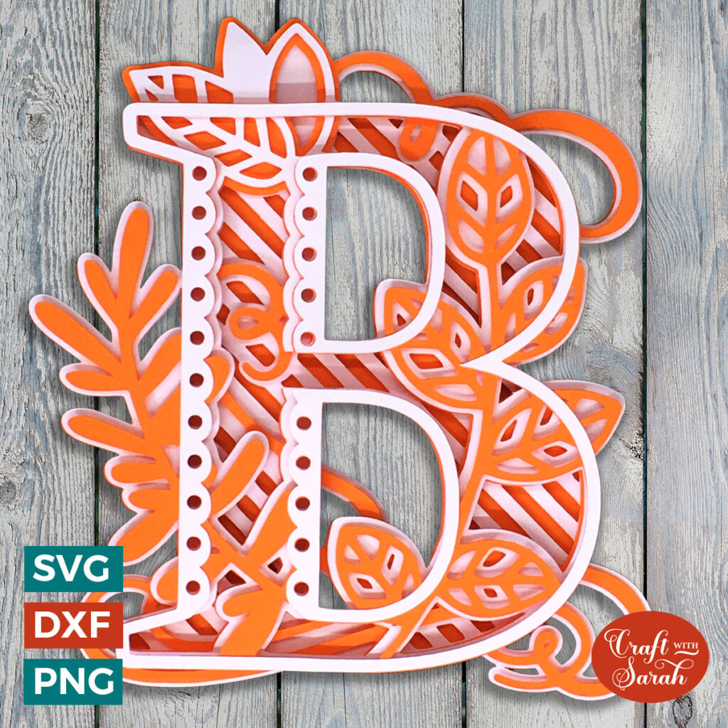 Letter B Alphabet SVG - Craft with Sarah