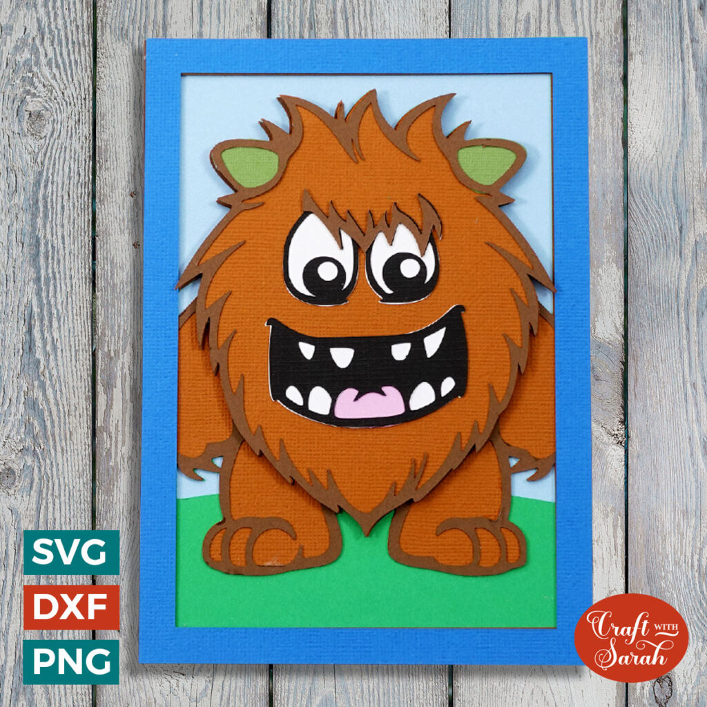 Monster Layered Card - Craft with Sarah