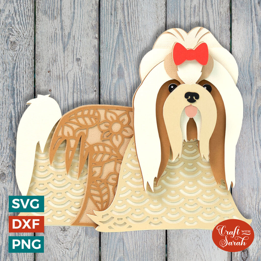 Long Haired Shih Tzu SVG - Craft with Sarah
