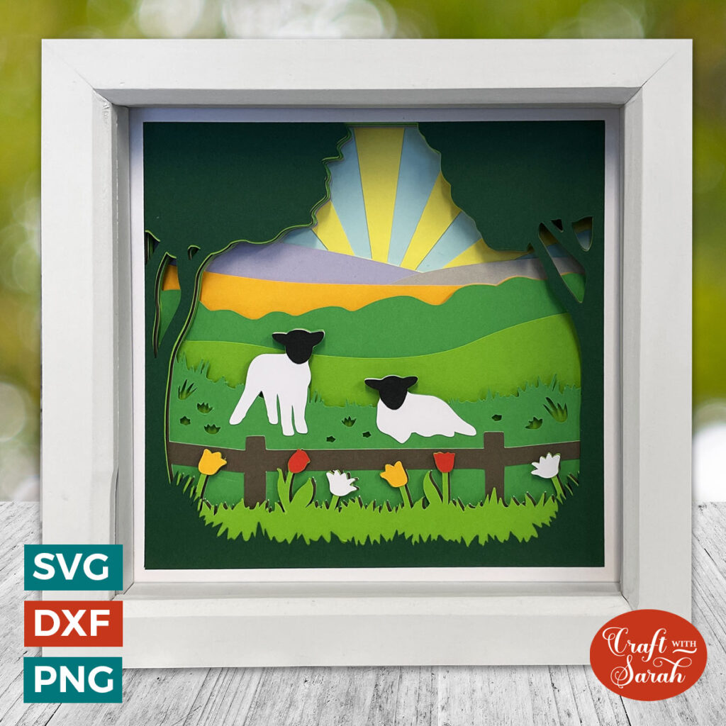 Spring Lambs Shadow Box - Craft with Sarah