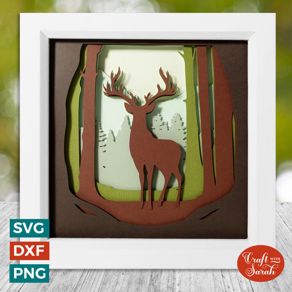 Woodland Stag Shadow Box - Craft with Sarah