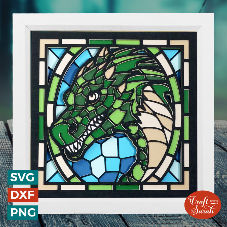 Dragon Stained Glass Shadow Box - Craft with Sarah