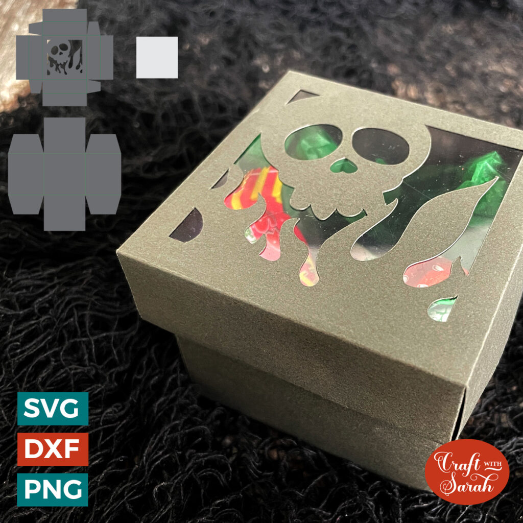 Halloween Skulls Treat Box - Craft with Sarah