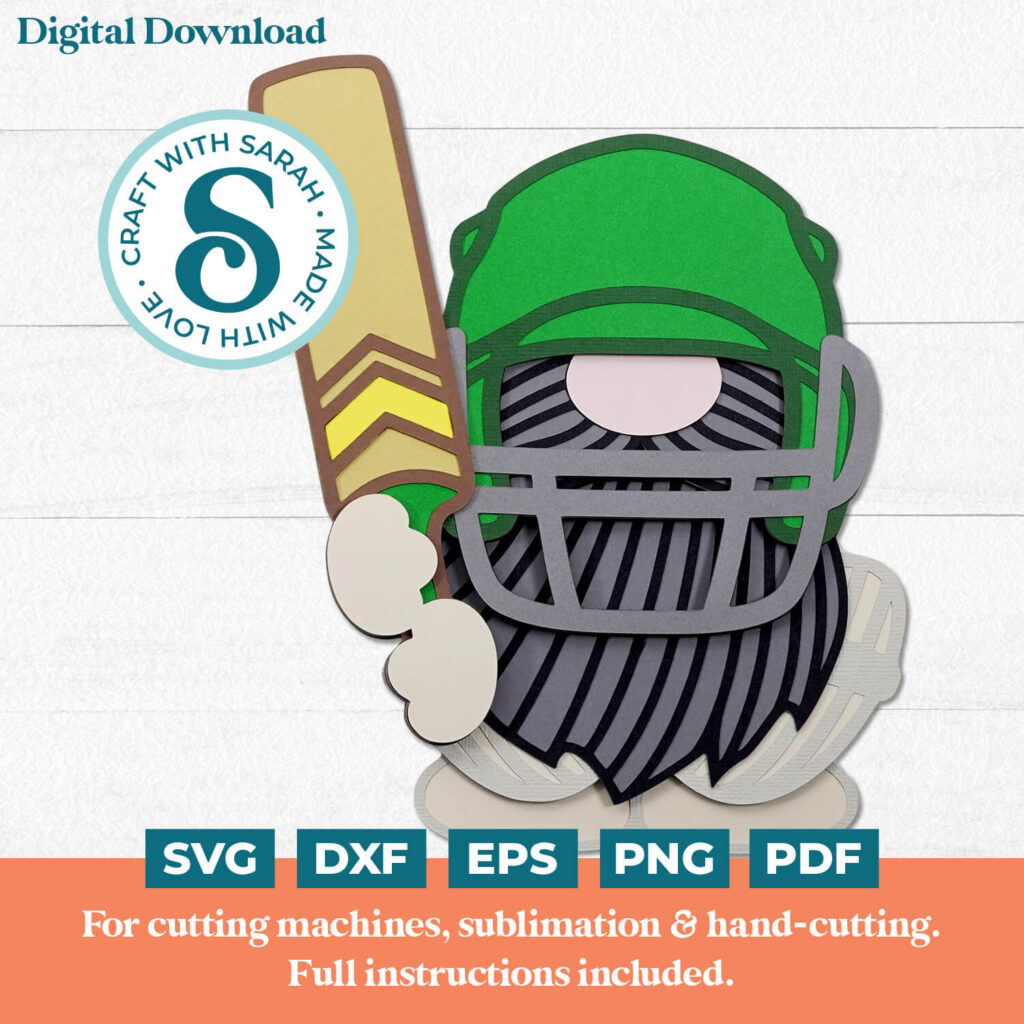Cricket Gnome SVG - Male - Craft with Sarah