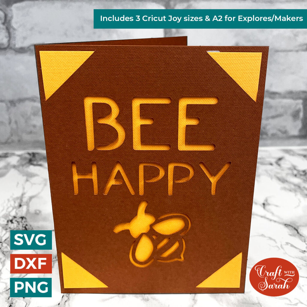 Bee Happy Insert Card - Craft with Sarah