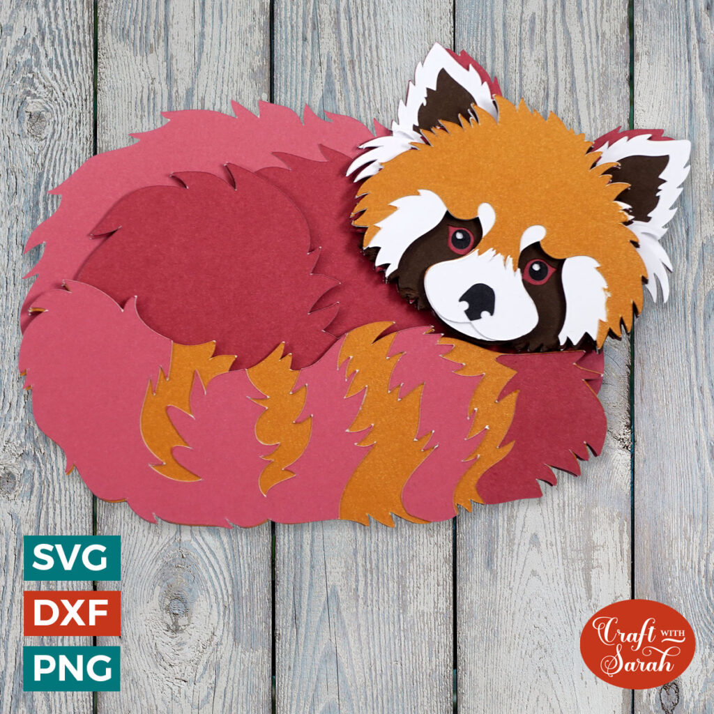 Red Panda - Curled Up SVG - Craft with Sarah