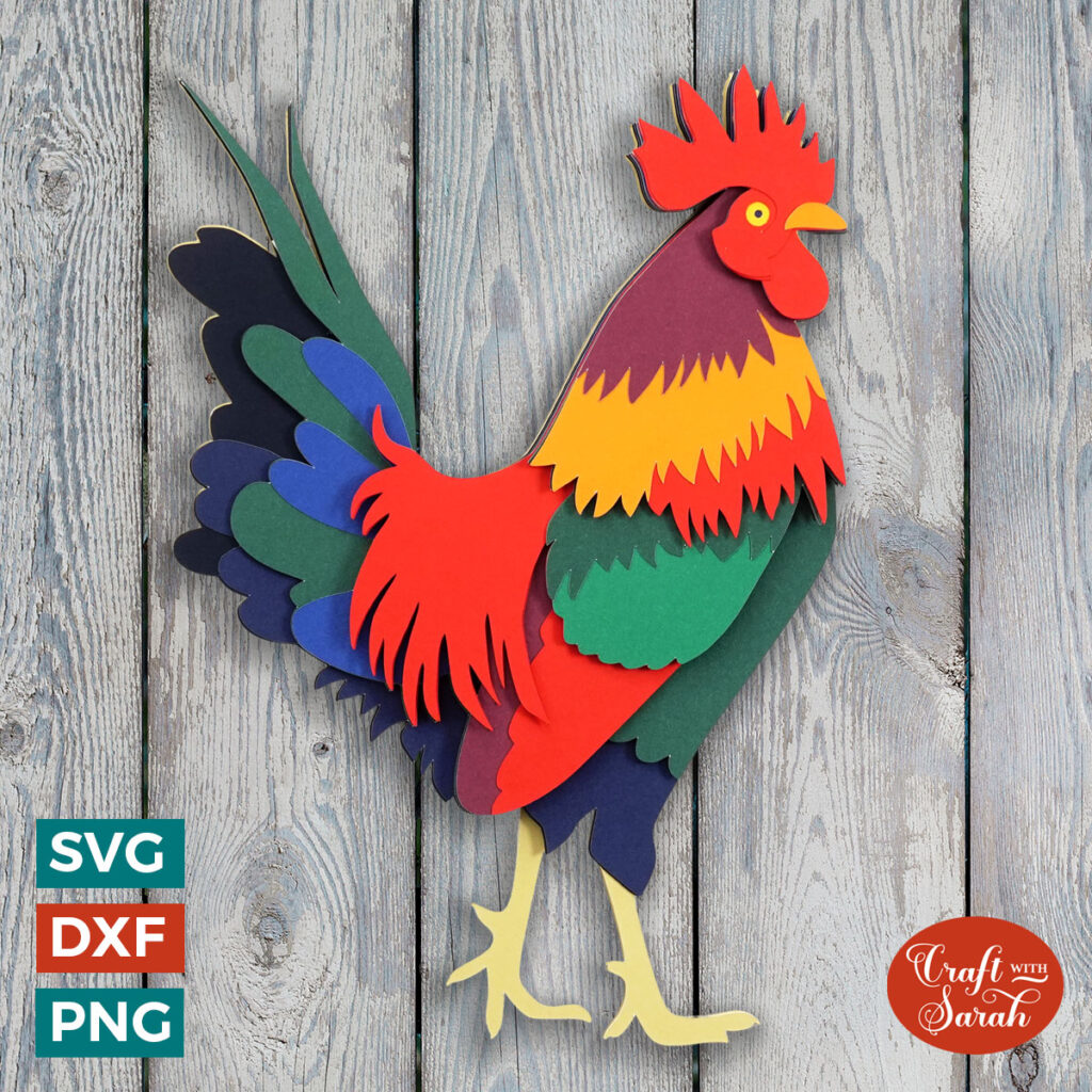 Rooster SVG - Craft with Sarah