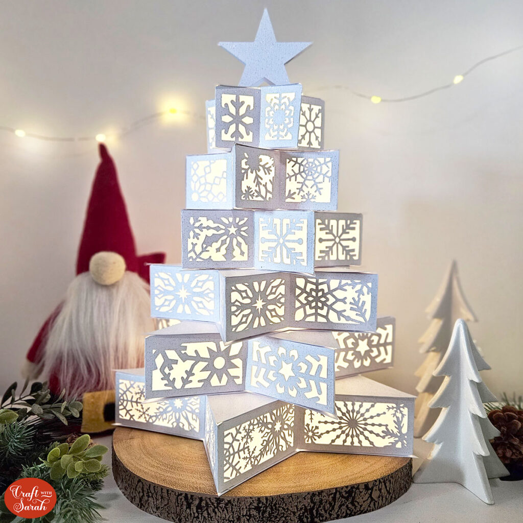 3D Star Tree with Snowflakes - Craft with Sarah