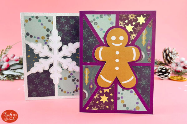Easy Christmas Cards to Make ️ Fractured Card SVGs - Craft with Sarah