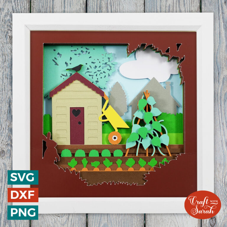 Allotment Shadow Box - Craft with Sarah