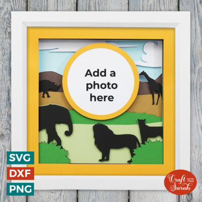 Safari Add-a-Photo Shadow Box - Craft with Sarah