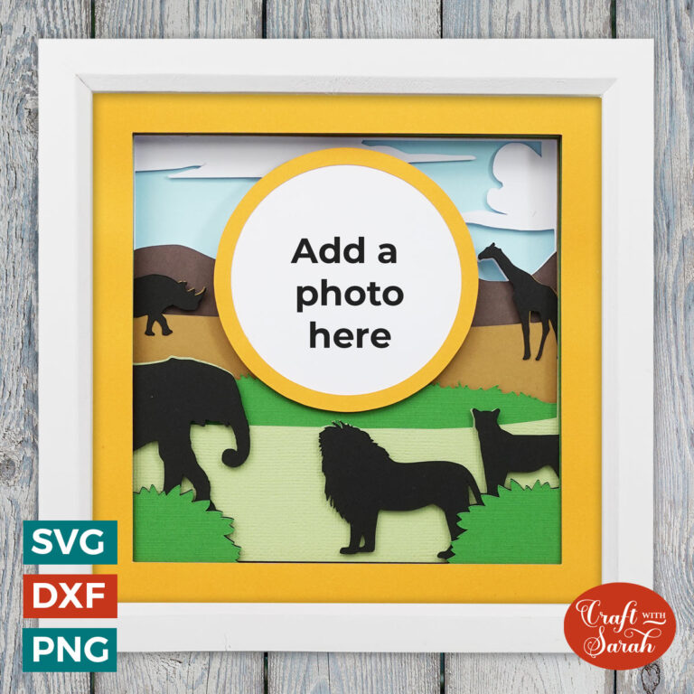 Safari Add-a-Photo Shadow Box - Craft with Sarah