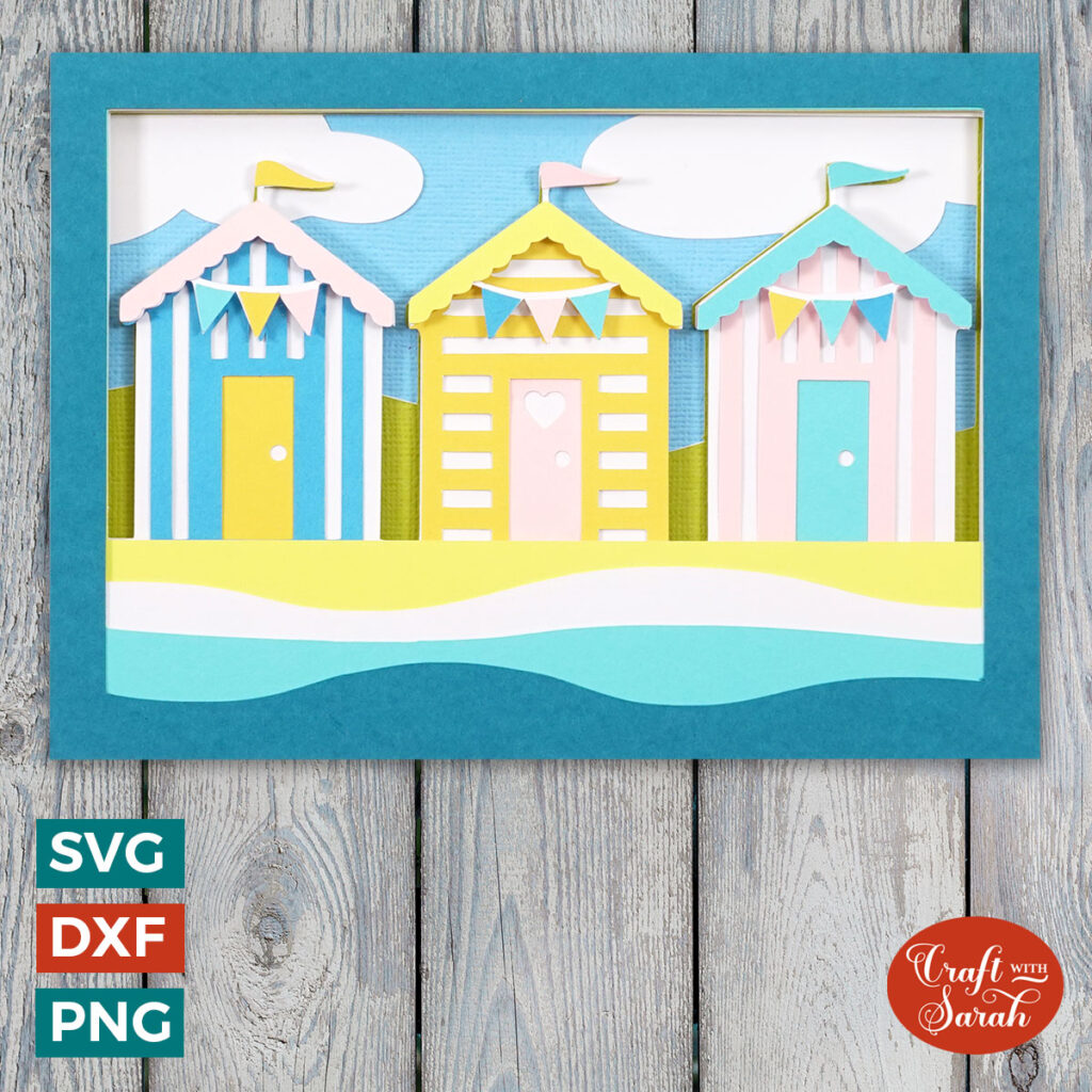 Beach Huts Card - Craft with Sarah