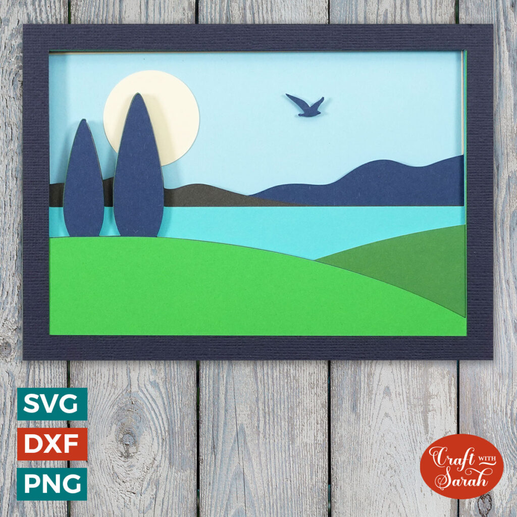 Landscape Lake Card - Craft with Sarah