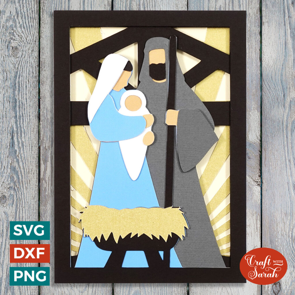 Mary & Joseph Nativity Scene Card - Craft with Sarah
