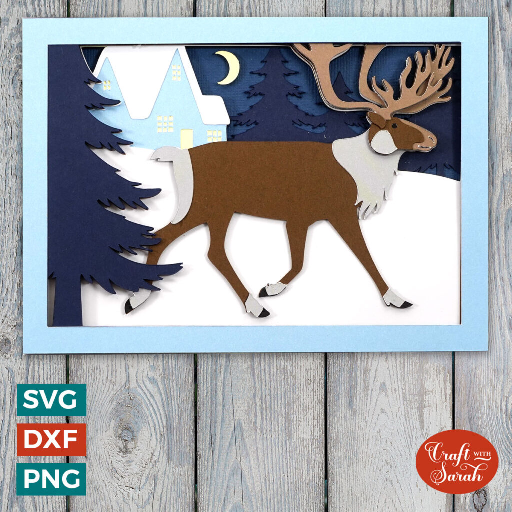 Reindeer in the Snow Card - Craft with Sarah