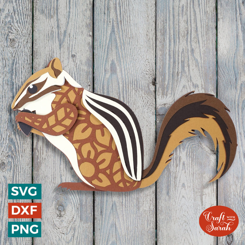 Chipmunk SVG - Craft with Sarah