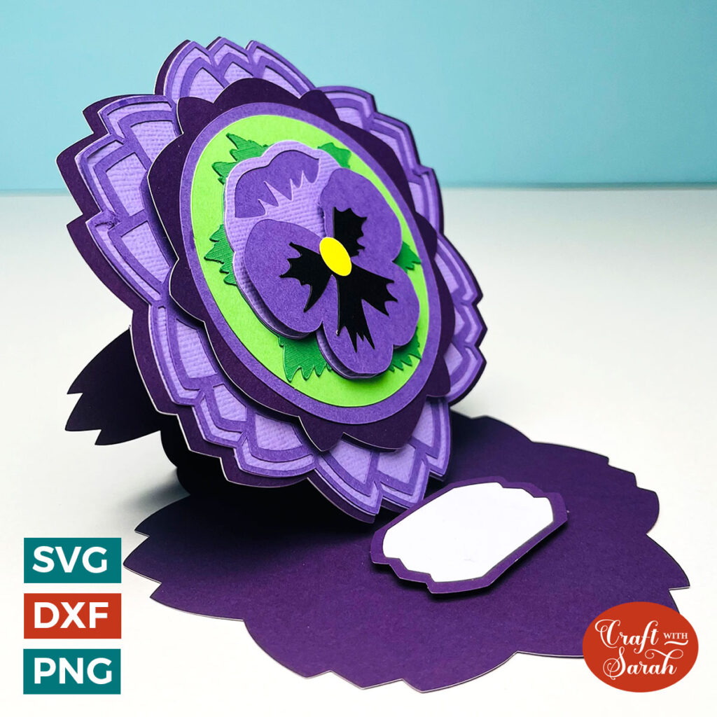 Pansy Easel Card - Craft with Sarah