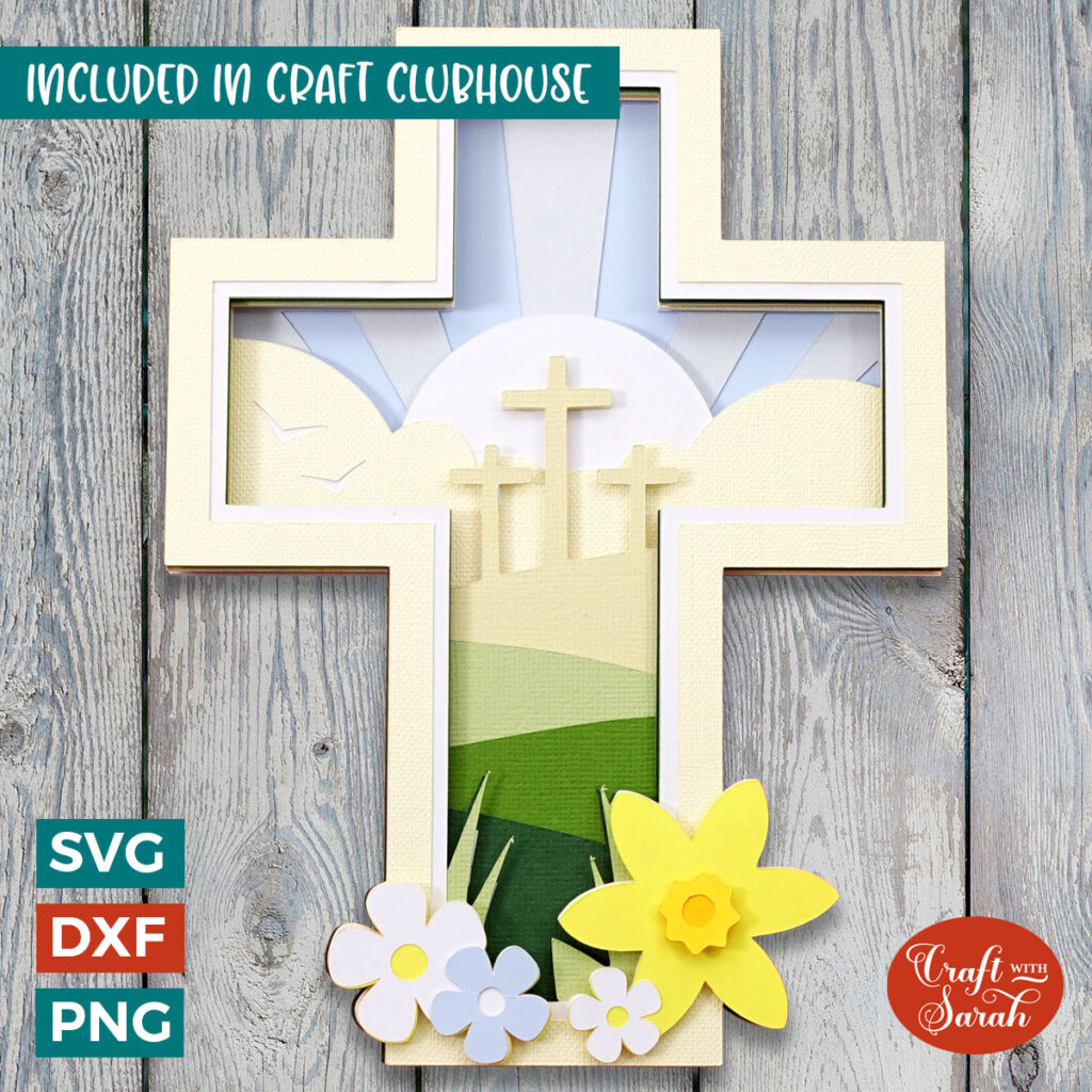 Easter Cross Scene SVG - Craft with Sarah