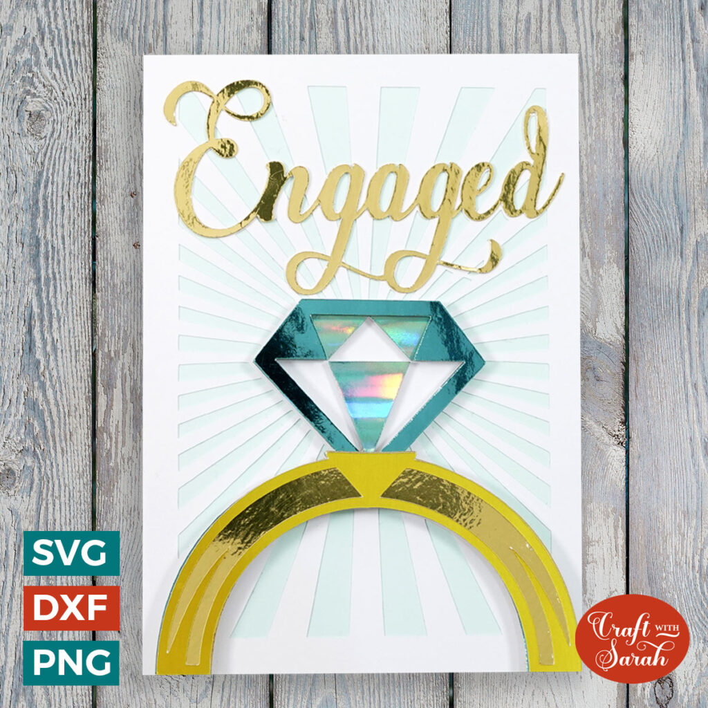 Engagement Ring Card - Craft with Sarah
