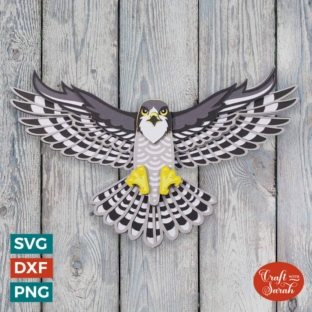Falcon in Flight SVG - Craft with Sarah