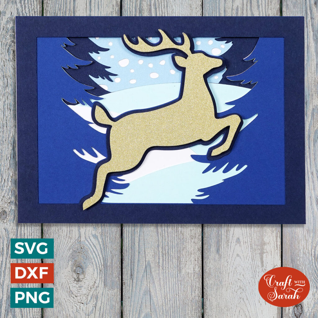 Prancing Reindeer Card - Craft with Sarah
