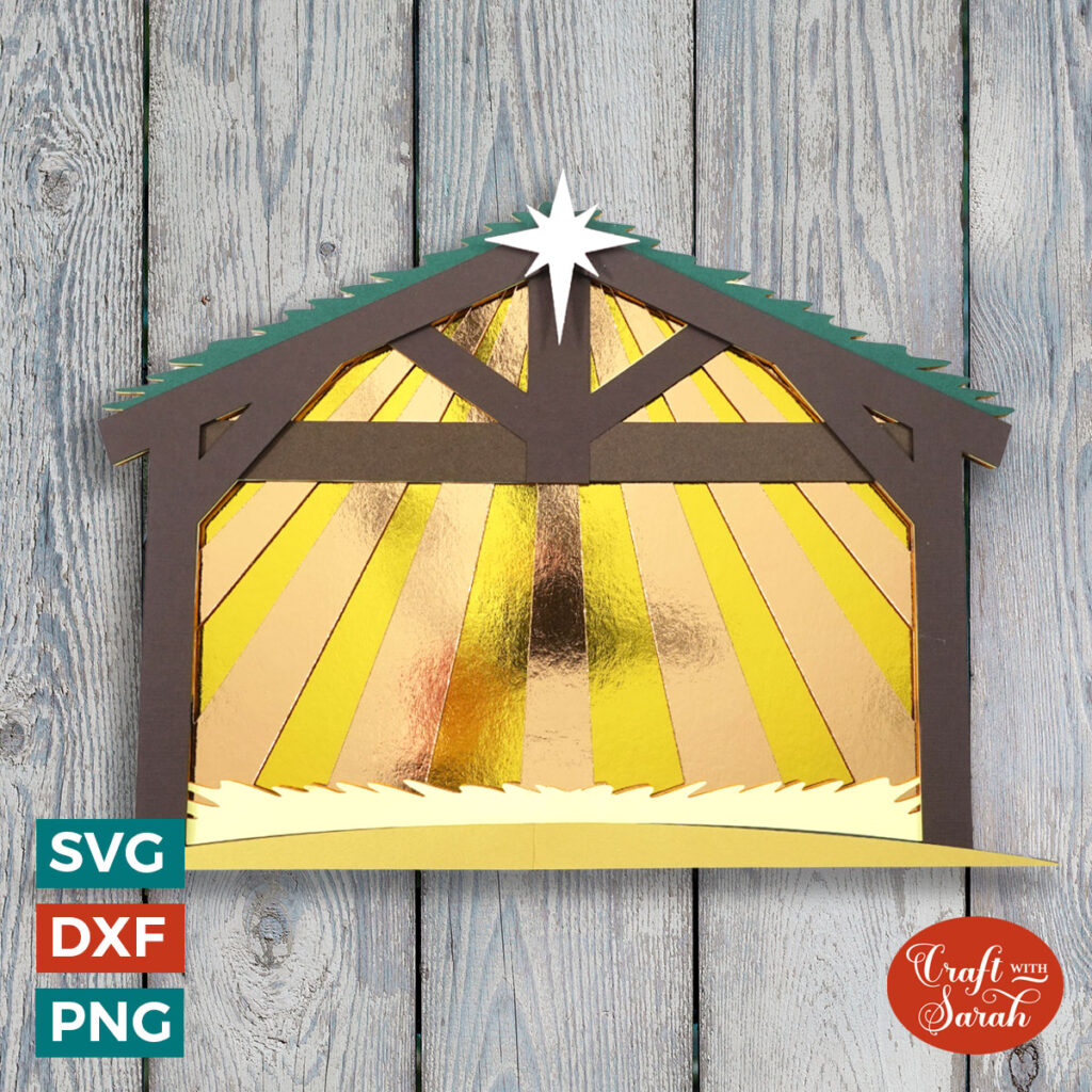 Nativity Stable SVG - Craft with Sarah